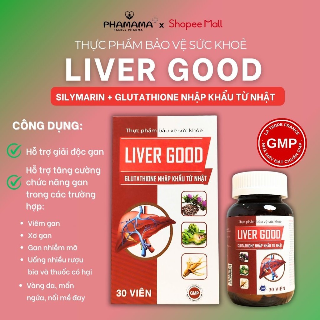 Viên uống mát gan Liver Good giúp thanh nhiệt, tăng cường chức năng gan ...
