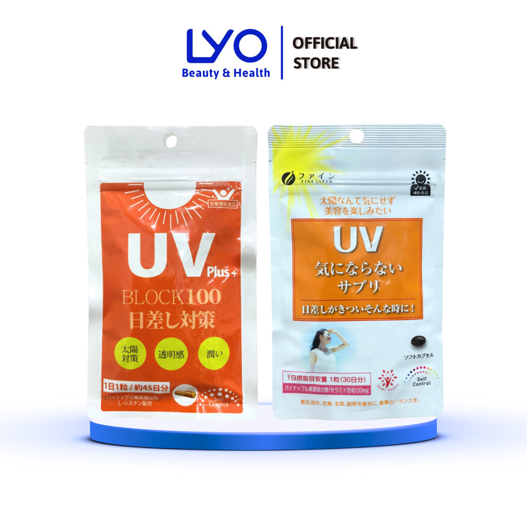 Viên Uống Chống Nắng Nhật Bản UV Fine UV Care Plus 30 Viên & UV Plus+ Block100 45 Viên | Shopee ...