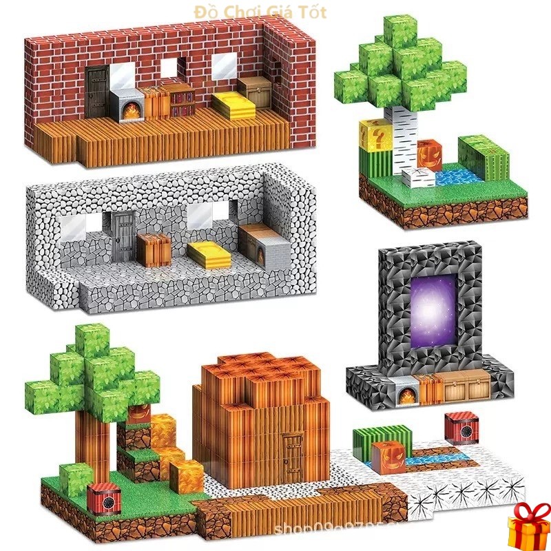Set 100 Khối Nam Châm MineCraft 2x2x2 – Đồ Chơi Sáng Tạo Cho Bé Trai ...