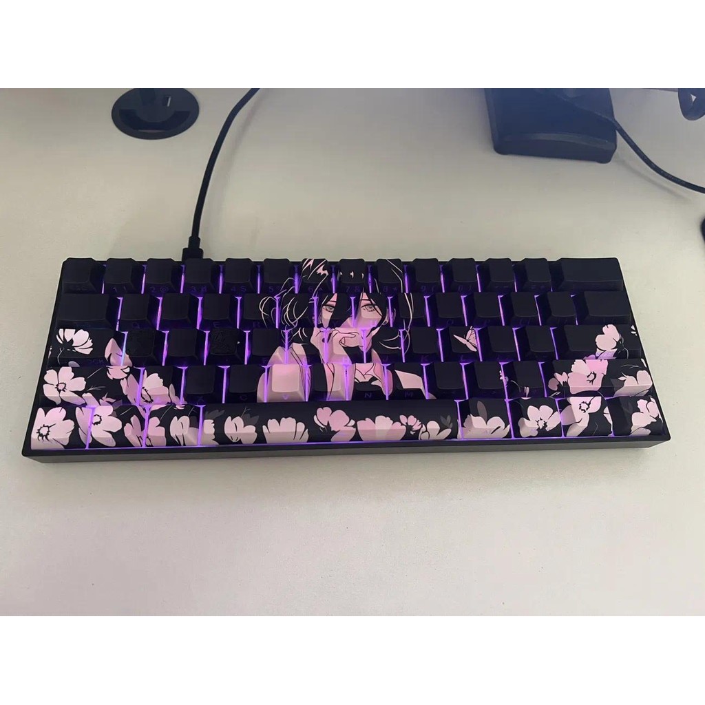 Reze Keycap Anh Đào Hồ Sơ PBT Chữ Bên Khắc Truyền Ánh Sáng Wooting EZ63 ...