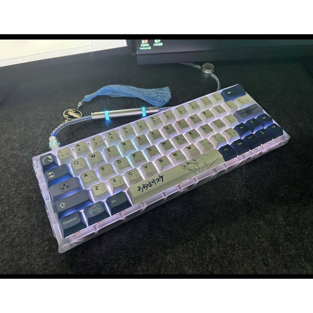 Liquid NARUTO SASUKE keycaps chỉnh hình tương thích với wooting ez63 ...