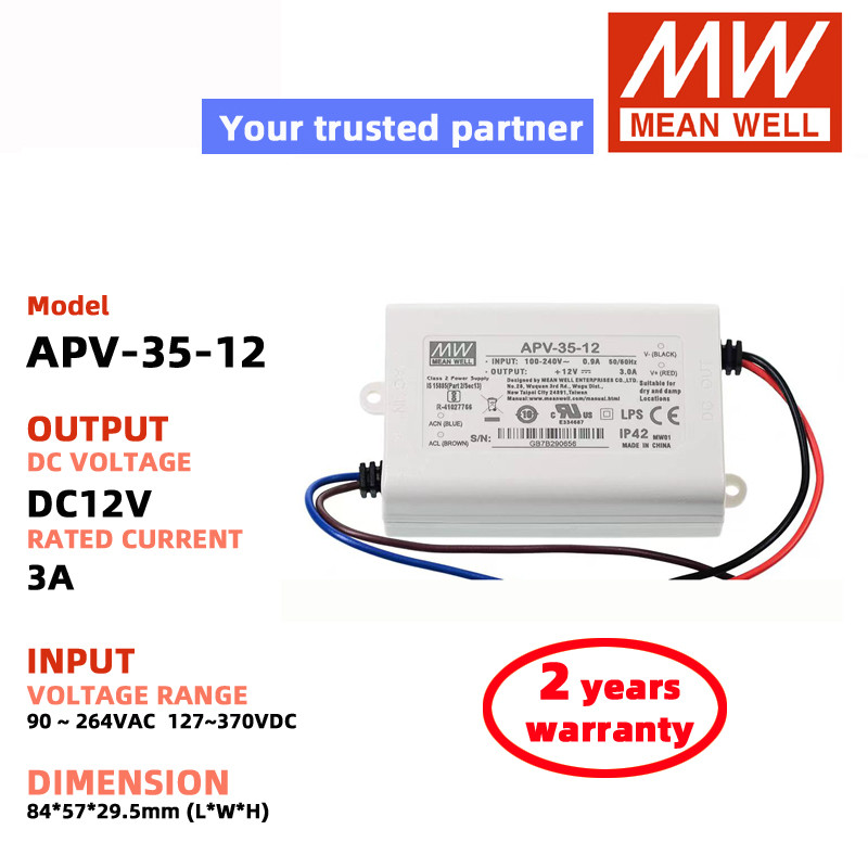 MEAN WELL APV-35-5 APV-35-12 APV-35-24 APV-35-15 APV-35-36 Bộ nguồn điều khiển LED MEANWELL ...
