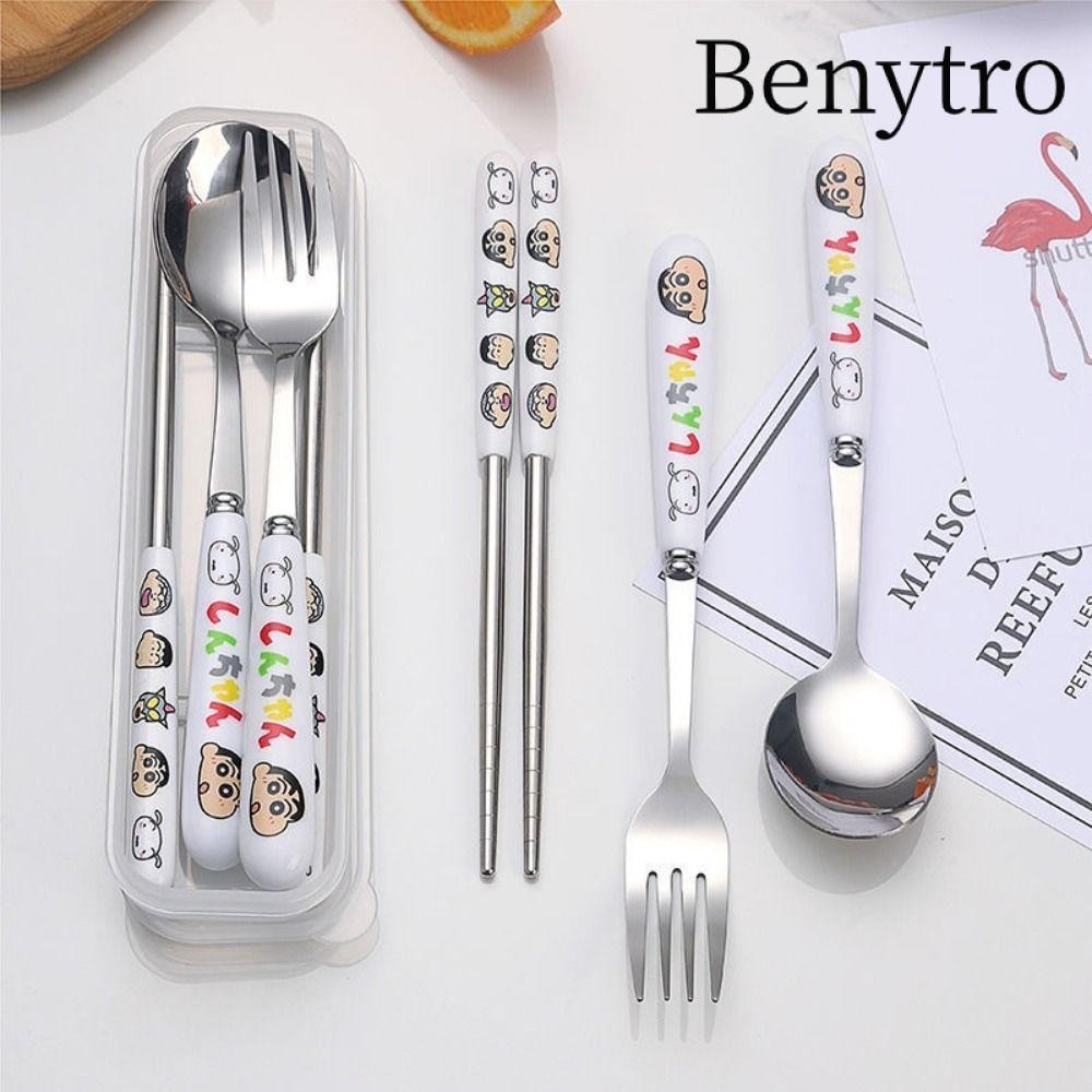 Đũa inox BENYTRO, Bộ dao kéo Crayon Shin-chan đơn giản di động, Bộ nĩa ...