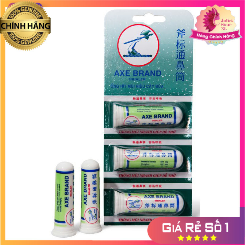 [CHÍNH HÃNG] ỐNG HÍT CÂY BÚA AXE BRAND SINGAPORE INHALER GIẢM NGHẸT MŨI ...