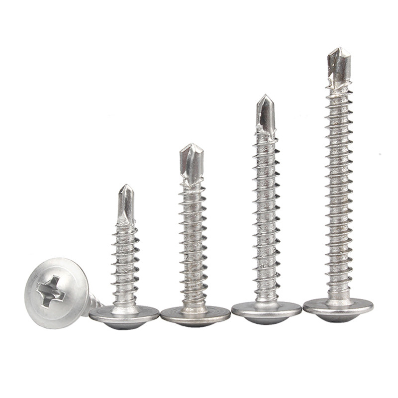 M4.2 M4.8 Thép không gỉ 304 Đầu Nấm Mũi Khoan Đuôi Vít Tự Bắt Vít Nút Đầu Vít Có Cổ Phillips Đầu ...
