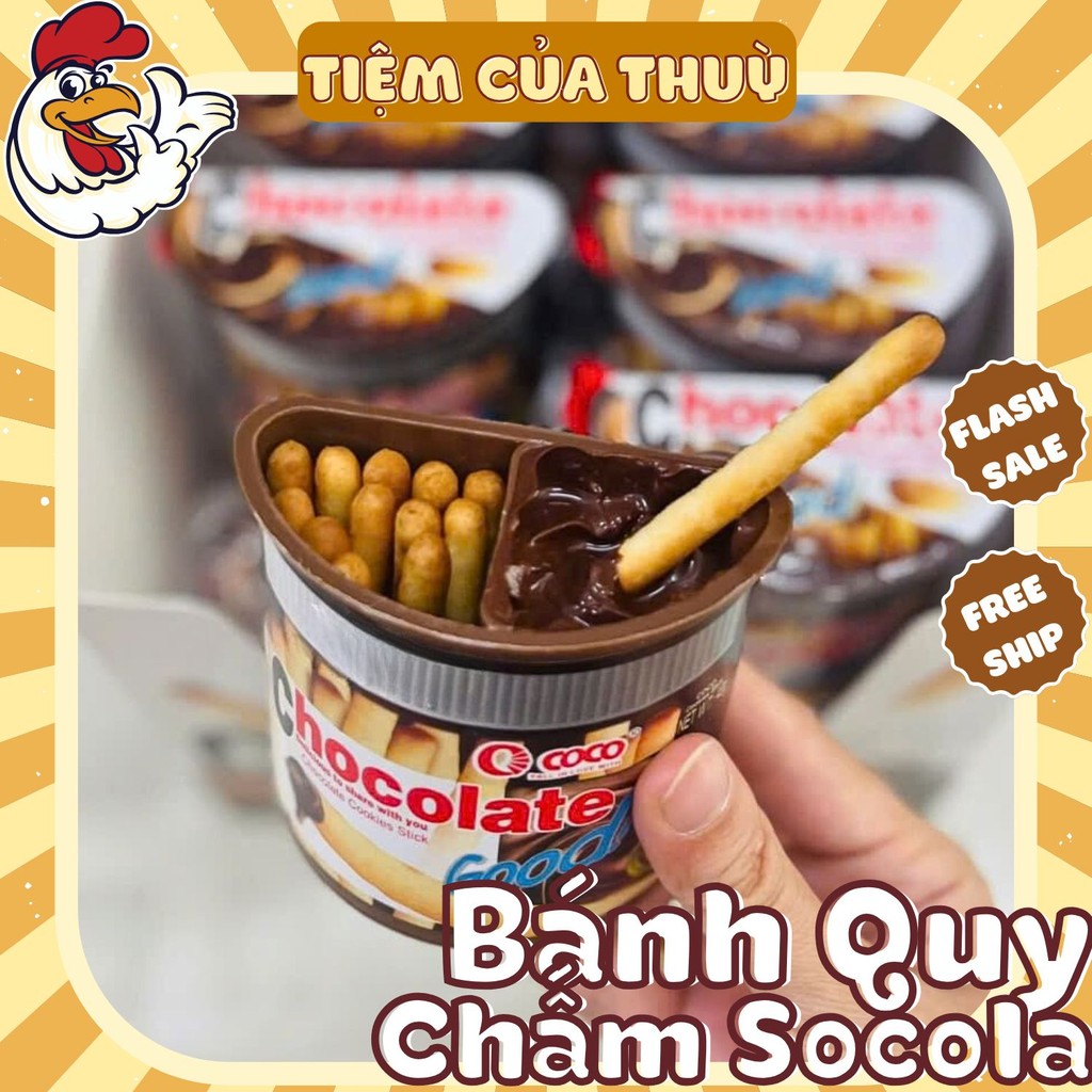Bánh Que Chấm Coco Socola / Sữa / Cà Chua, TB Bánh Quy Chấm Socola Thái ...