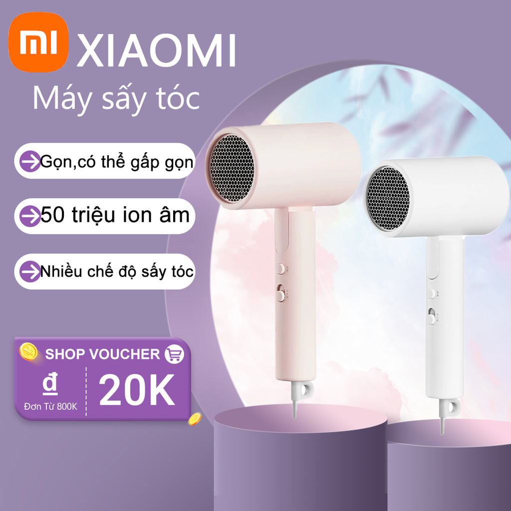 Máy sấy tóc Xiaomi H101 , Nhỏ gọn, sấy khô nhanh - Máy sấy tóc ion âm Xiaomi Mijia | Shopee Việt Nam