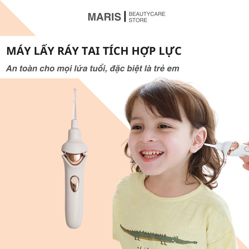 Dụng cụ lấy ráy tai cho trẻ em và người lớn tích hợp lực hút để hút ráy ...