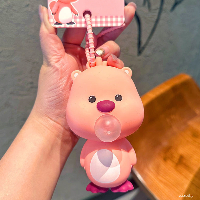 🌈Patrackiy Hoạt Hình Dễ Thương Loopy Beaver Doll Bóp Thổi Bong Bóng Móc ...