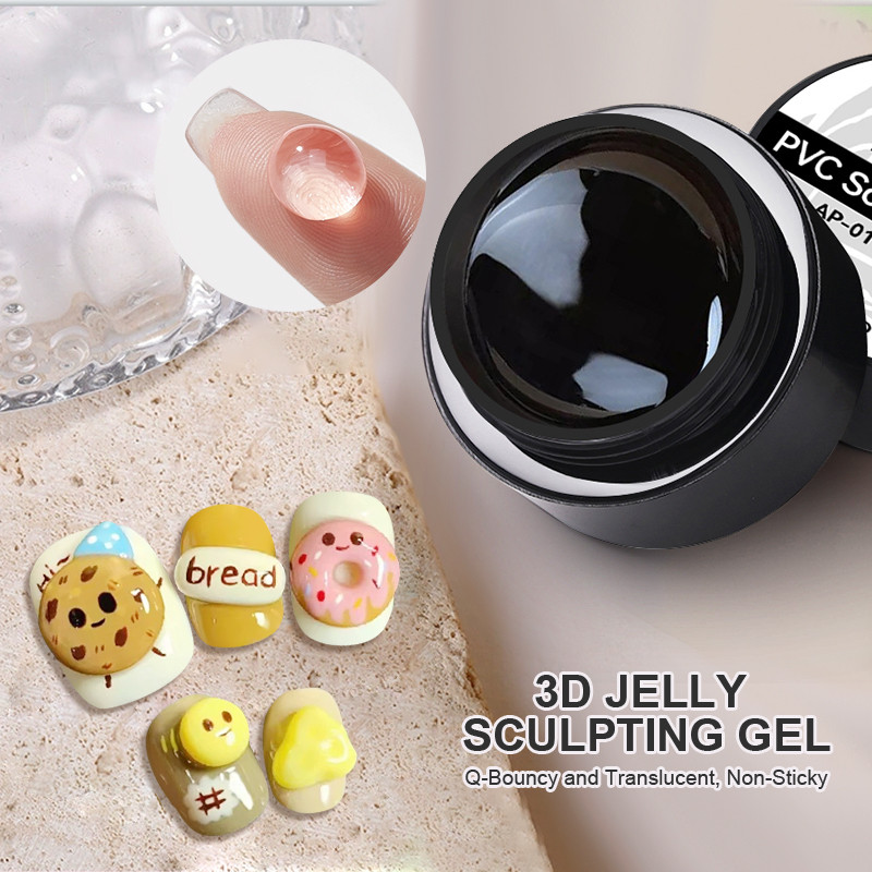 BORN PRETTY PVC Mềm Gel Chắc Chắn Sơn Móng Tay Stereo Mô Hình Khắc Gel UV LED 3D Aurora Thiết Kế ...