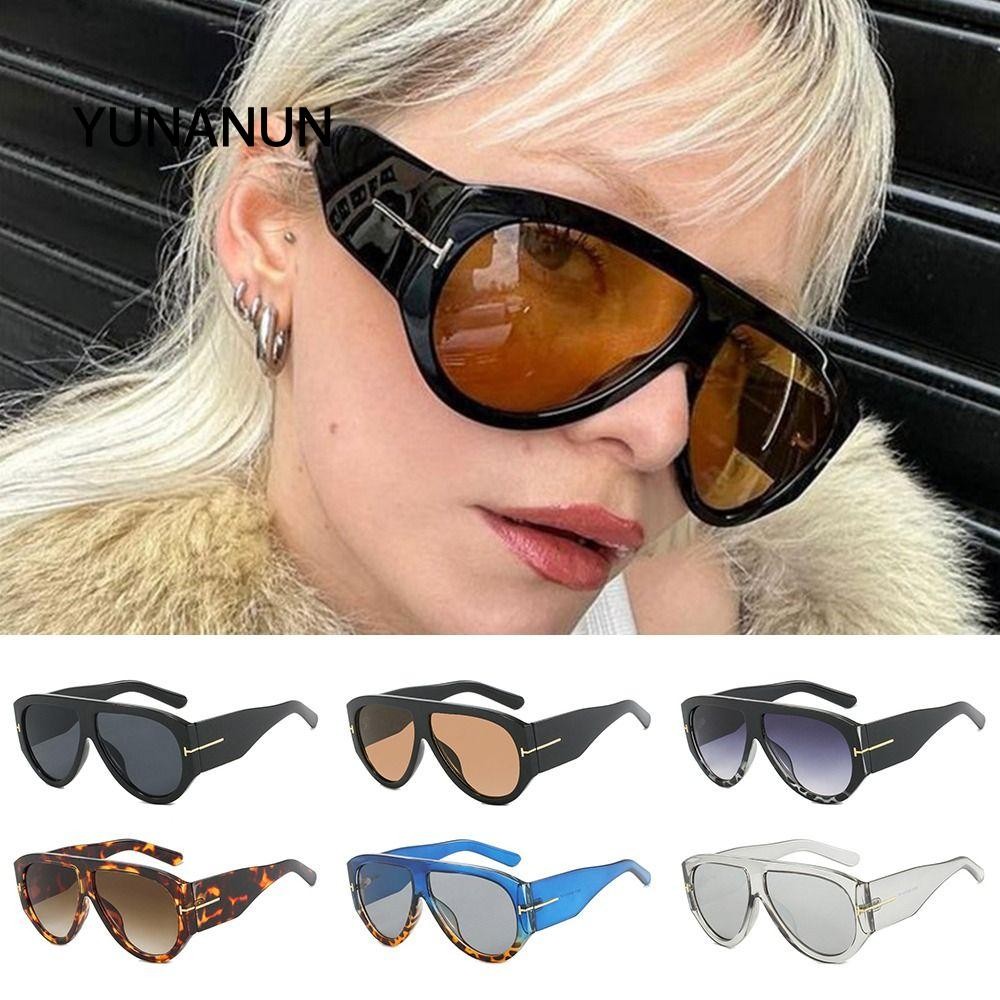 Kính râm nữ YUNAUN, Kính râm Gradient cổ điển khung lớn, Kính mắt One ...