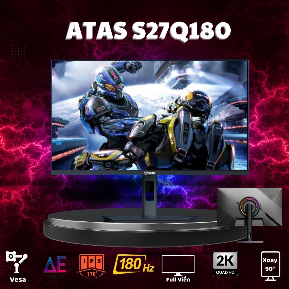 Màn hình máy tính 27 inch 2K ATAS 27 S27Q180 - Tần số quét 180HZ - Tấm ...