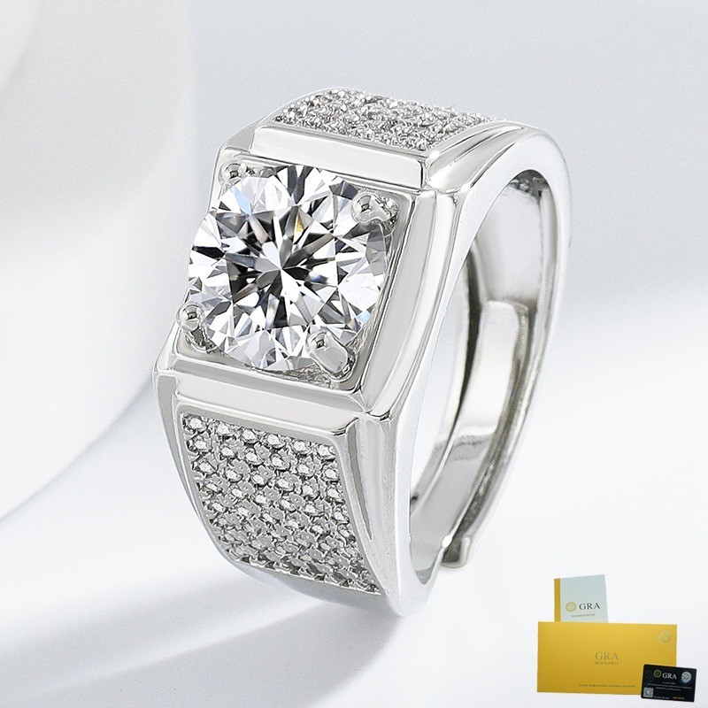 [Có chứng nhận Gra] Nhẫn kim cương nam 3 Carat sang trọng bán chạy mới ...