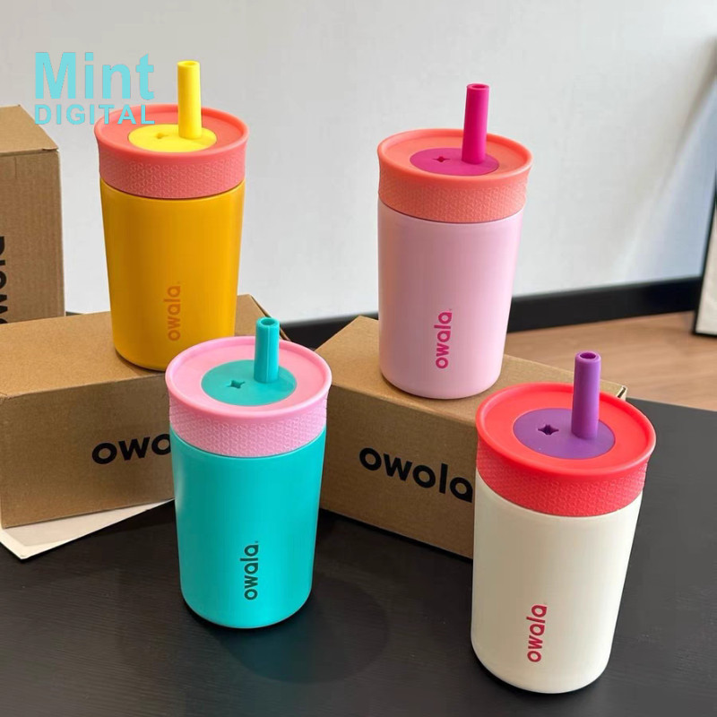 Owala Tumbler 12oz Mini Inox Giữ Nhiệt Cốc Macaron Kèm Cà Phê Ống Hút ...
