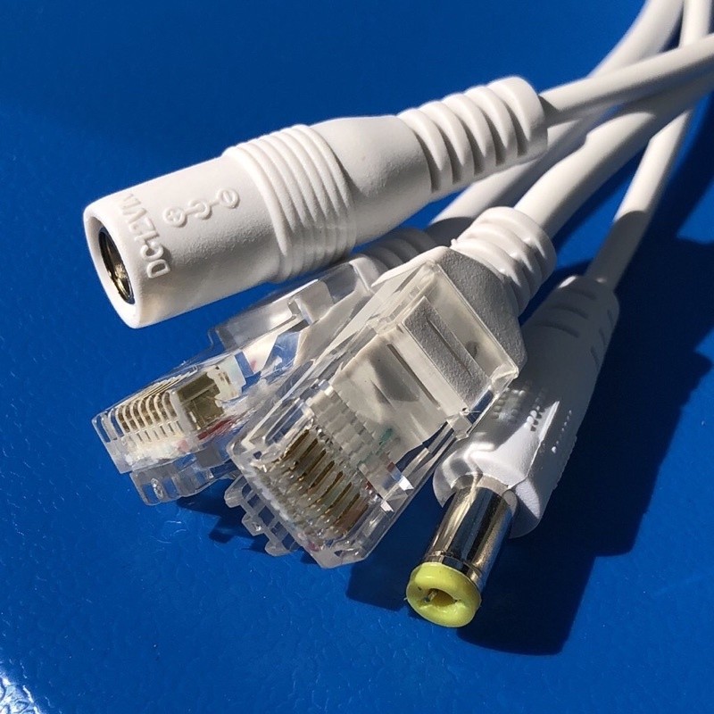 Bộ cáp truyền tín hiệu Jack POE cho Camera ip, Balun chuyển đổi nguồn ...