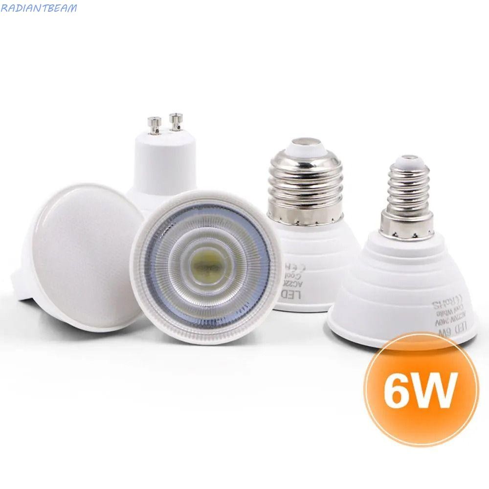 Đèn LED Spot RADIANTBEAM, Đèn trần GU10 E27 E14 MR16 6W 220V, Bóng đèn LED Đèn chùm tròn Mini ...