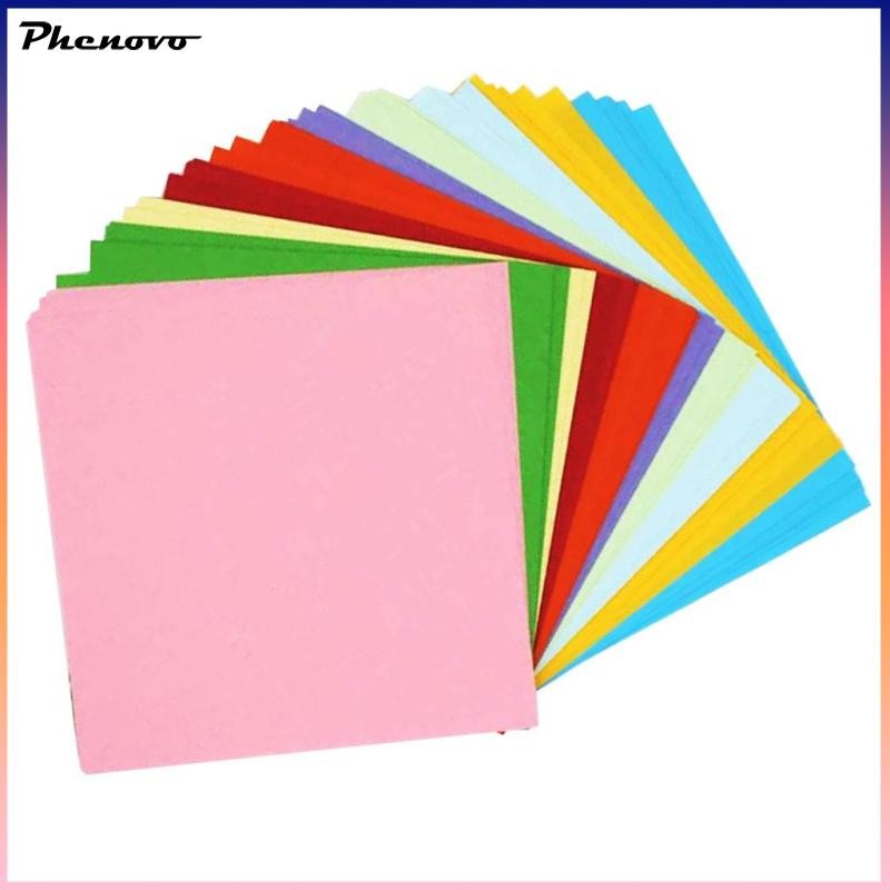 Bộ 100 tờ giấy gấp hai mặt dành cho đồ thủ công nghệ thuật | Shopee ...