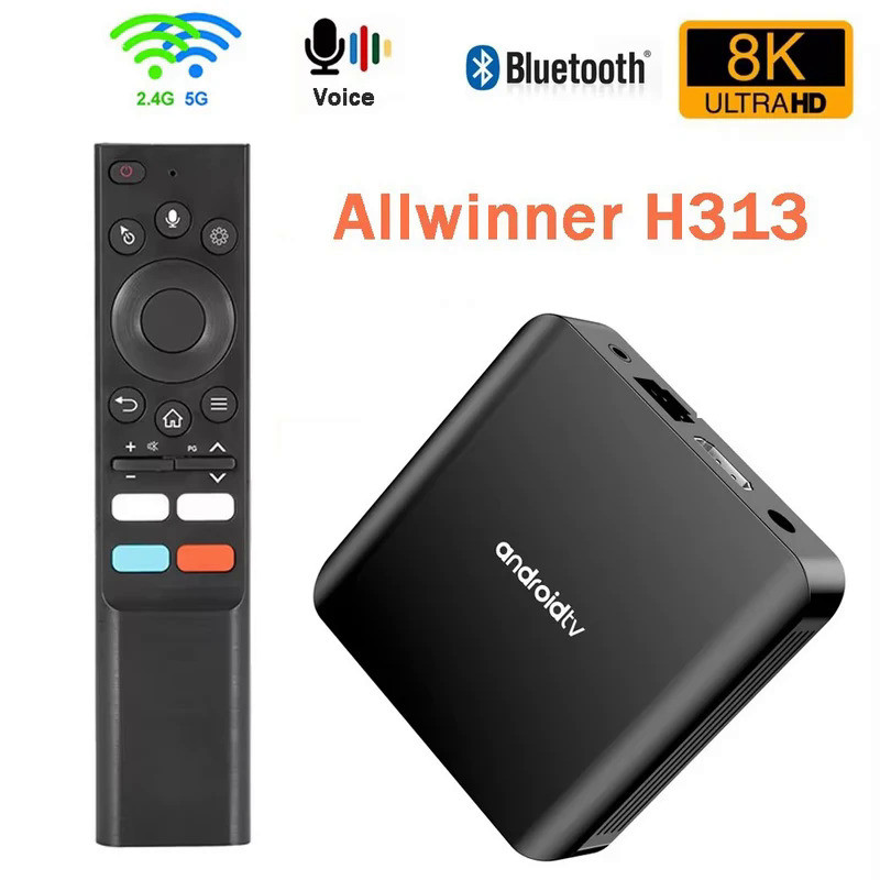 TV Box 2GB 16GB Android 14 tv98 ATV Plus 8K media player 3D H313 Quad core 5g Wifi Kép bt5.0 ...