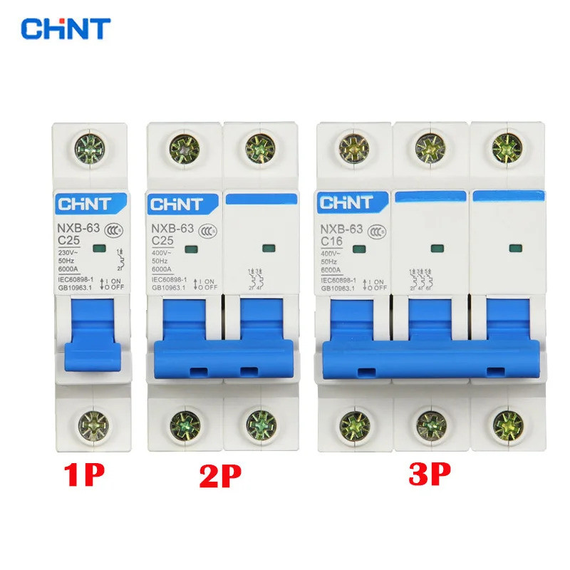 Bộ ngắt mạch NXB-63 1P 2P 3P 4P 1A 2A 3A 6A 10A 16A 20A 25A 32A 40A 63A 230V 220V 50HZ Thu Nhỏ ...