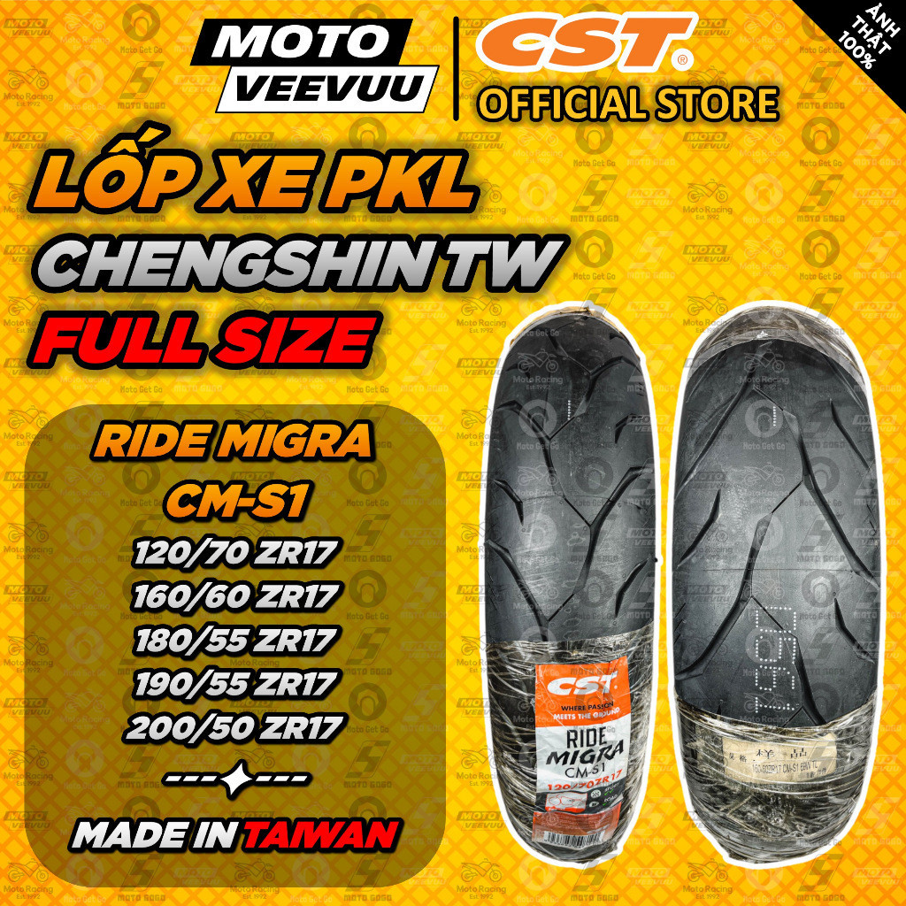 [MTVV] Vỏ lốp xe máy CST Chengshin RIDE MIGRA CM-S1 Chuyên PKL đủ size ...