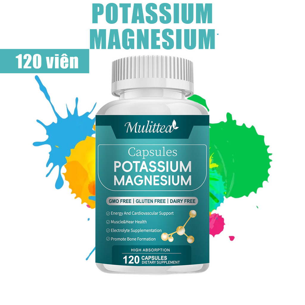 Viên nang Mulittea Kali và Magiê hỗ trợ sức khỏe tim mạch và chức năng ...