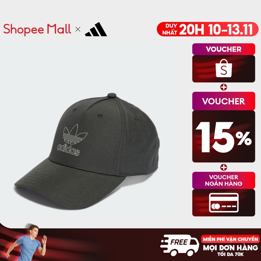 [11-13.11 VOUCHER 15%]adidas Phong cách sống Mũ Lưỡi Trai Unisex Đen ...