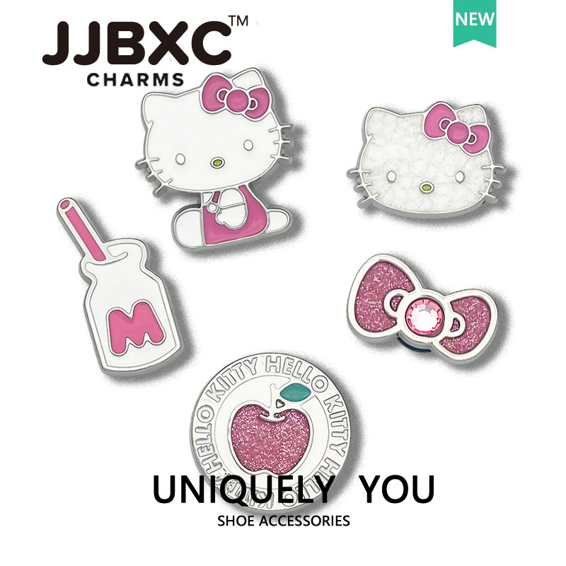 JJBXC Charm Cross Khóa Giày Hello Kitty KT Charm Crocs Hoạt Hình Phụ ...