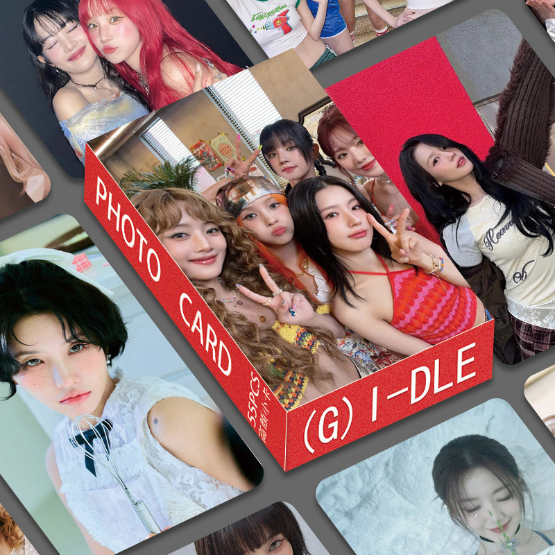 55 Chiếc (G) I-DLE Yuqi Radio Lomo Cards MINNIE HER Blind Eyes Red 2025 Lovely Bakeshop I DOL ...