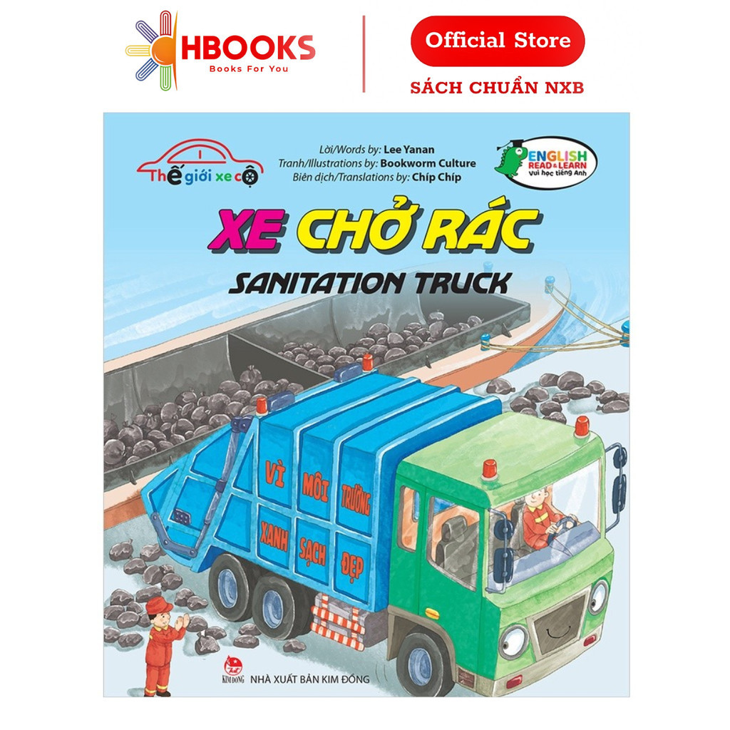 Sách - Thế giới xe cộ - Xe chở rác - Sách Tranh Song Ngữ Anh Việt Cho ...
