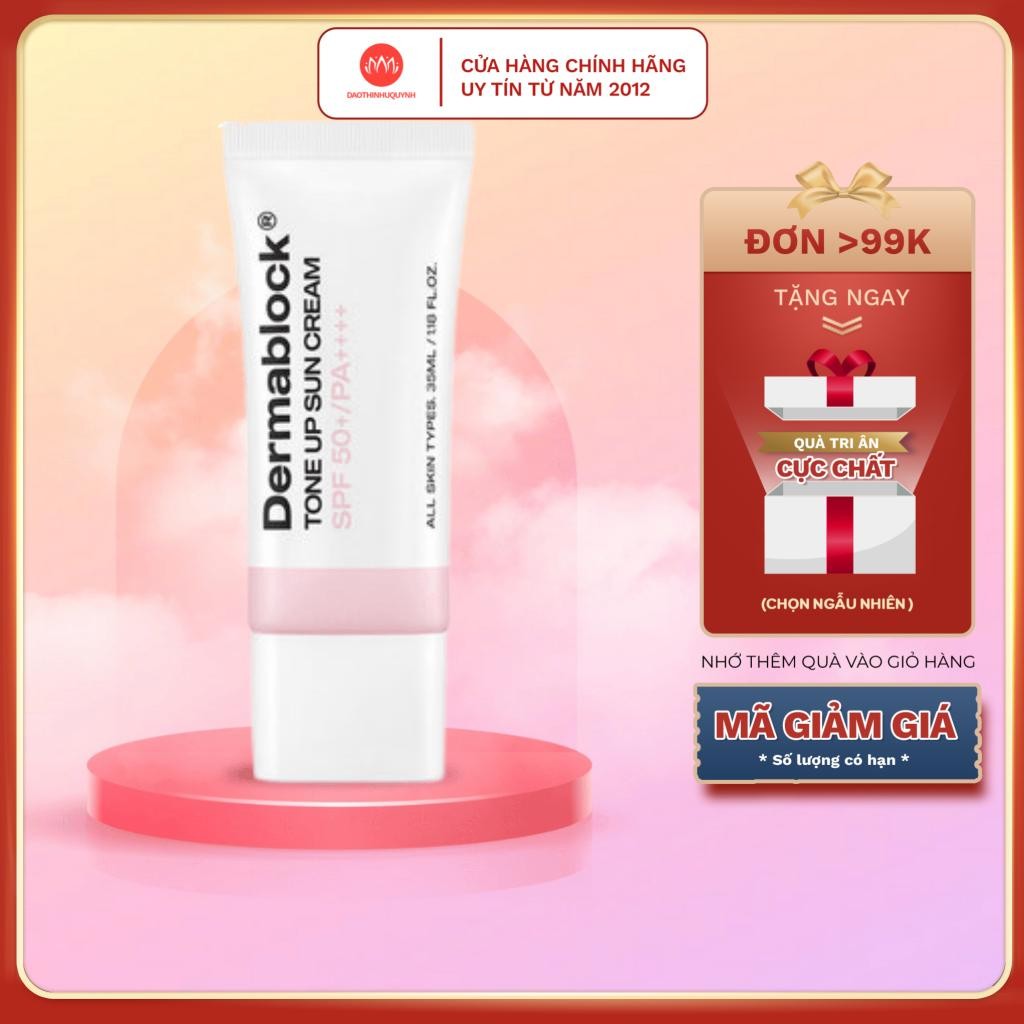 Kem chống nắng nâng tone Dermablock ToneUp SunCream SPF50+ 35ml kcn ...