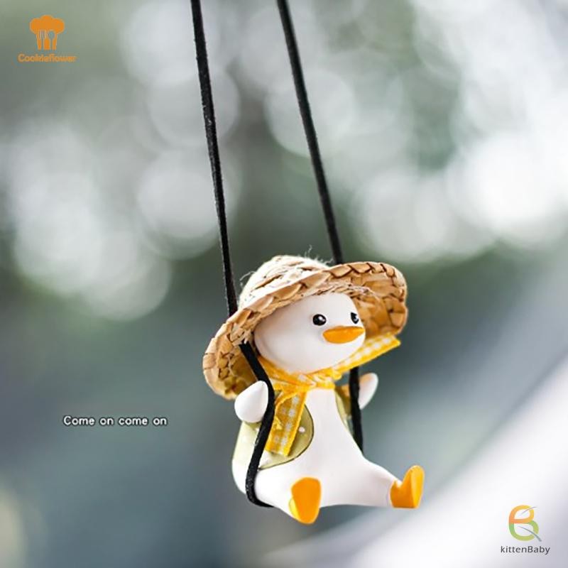 Kittenbaby Vịt Xoay Xe Treo Trang Trí Xe Ch Gương Ô Tô Vịt Ch Xe Siêu Dễ Thương Trang Trí Nội ...