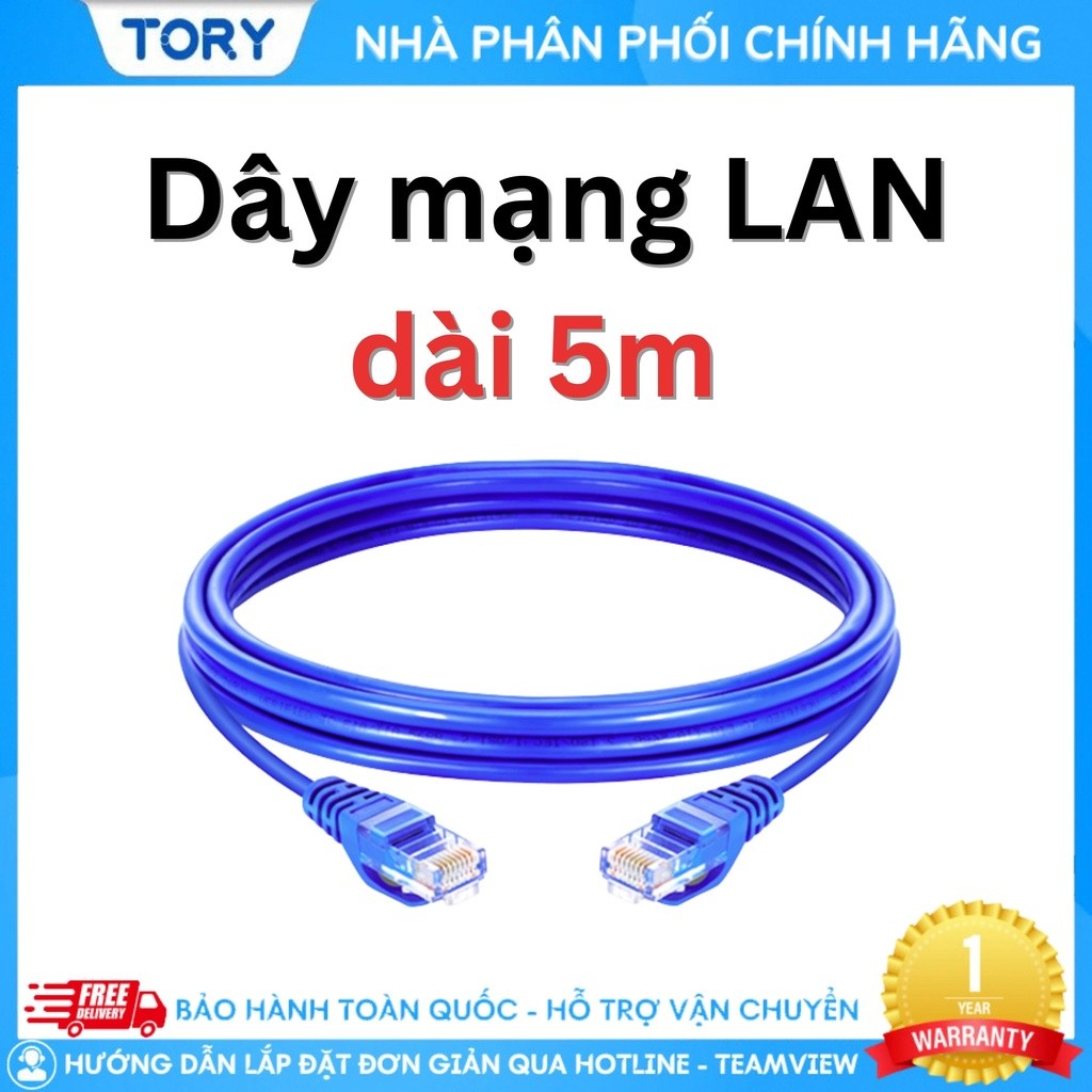 Dây mạng LAN dài 2m, 5m, 10m bấm sẵn 2 đầu chuẩn RJ45 kết nối wifi ...