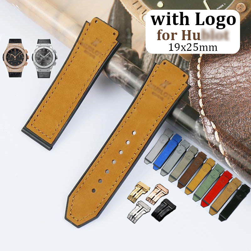 Dây đeo đồng hồ bằng da silicon 19x25mm cho Hublot BIG BANG Dây đeo ...