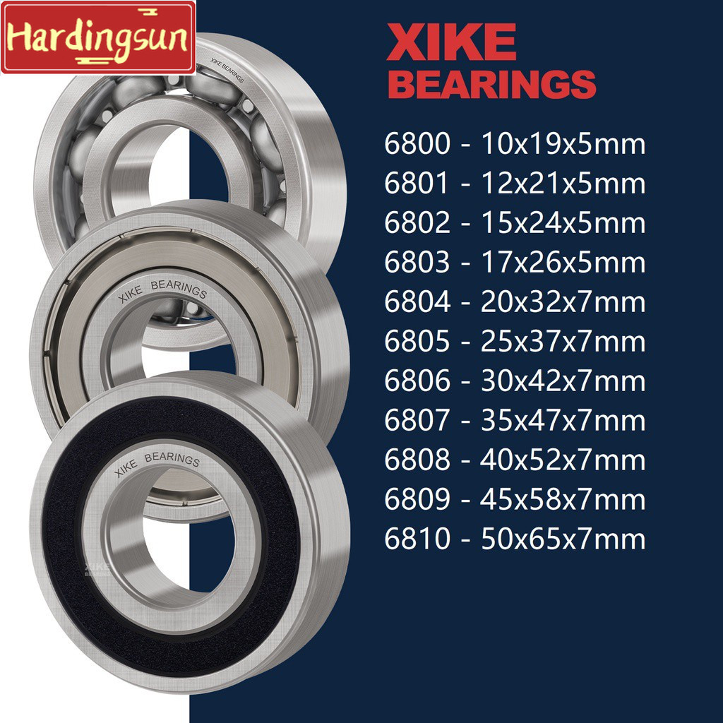 Xike 6800 6801 6802 6803 6804 6805 6806 6807 6808 6809 6810 2RS / ZZ / Vòng bi rãnh sâu mở ...