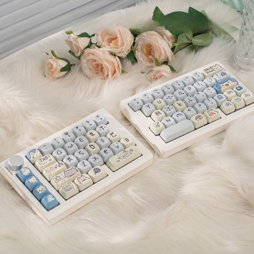 ZUOYA GMK70 Bàn phím cơ chia từ tính Không dây có dây Bố trí 60% Gioăng ...