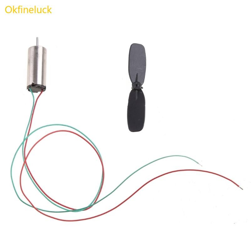 1 Set (DC Coreless Motor + Propeller)3.7V 48000RPM Coreless Motor ...