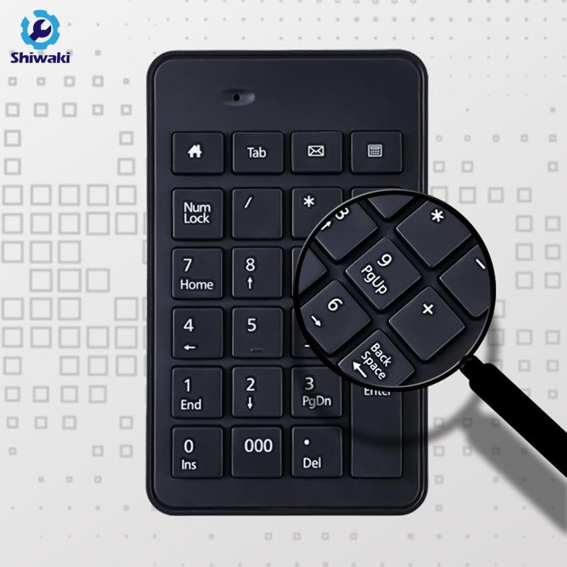 Bàn Phím Mini 23Key Kế Toán Số Miếng Lót Đen Không Dây Bàn Phím Số Cho ...
