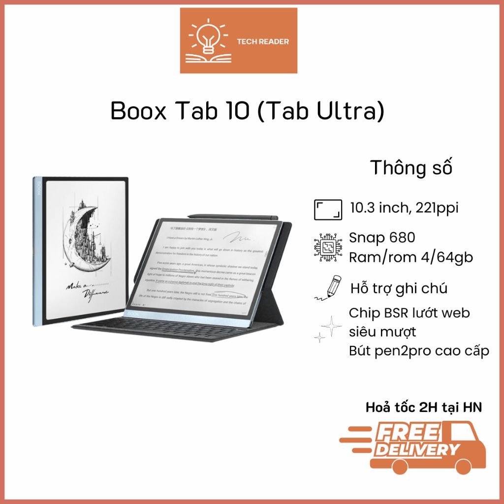 Máy đọc sách BOOX Tab 10 BOOX Tab Ultra cao cấp Likenew - Chip BSR lướt web siêu mượt | Shopee ...