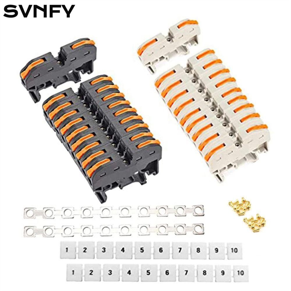 SVNFY 20 CÁI DIN Rail Terminal Blocks Kit, Universal Compact Power Terminal, với vít 32A 400V ...