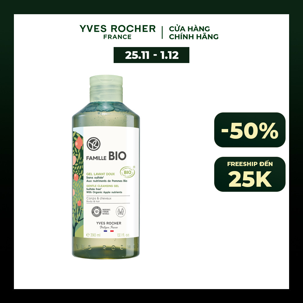 [HSD 03/2026] Sữa tắm gội dịu nhẹ Yves Rocher Famille Bio 390ml ...