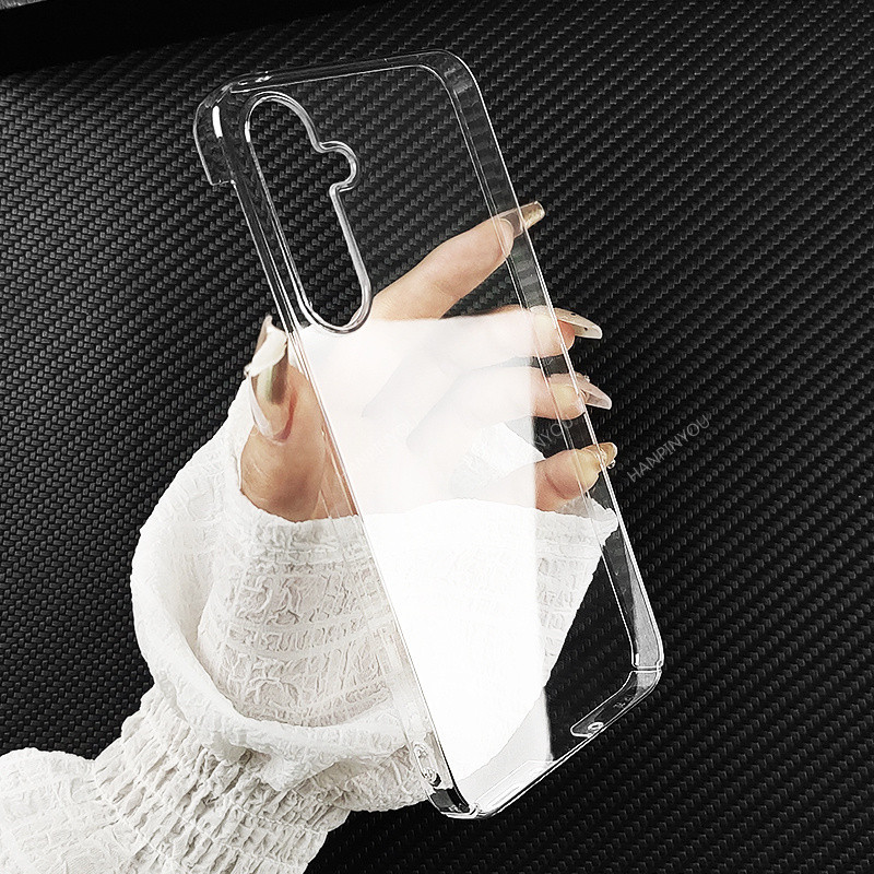 Dành Cho Samsung Galaxy A56 A36 A26 A06 A16 5G Pha Lê Bóng Cứng PC Full Cover Camera Trong Suốt ...