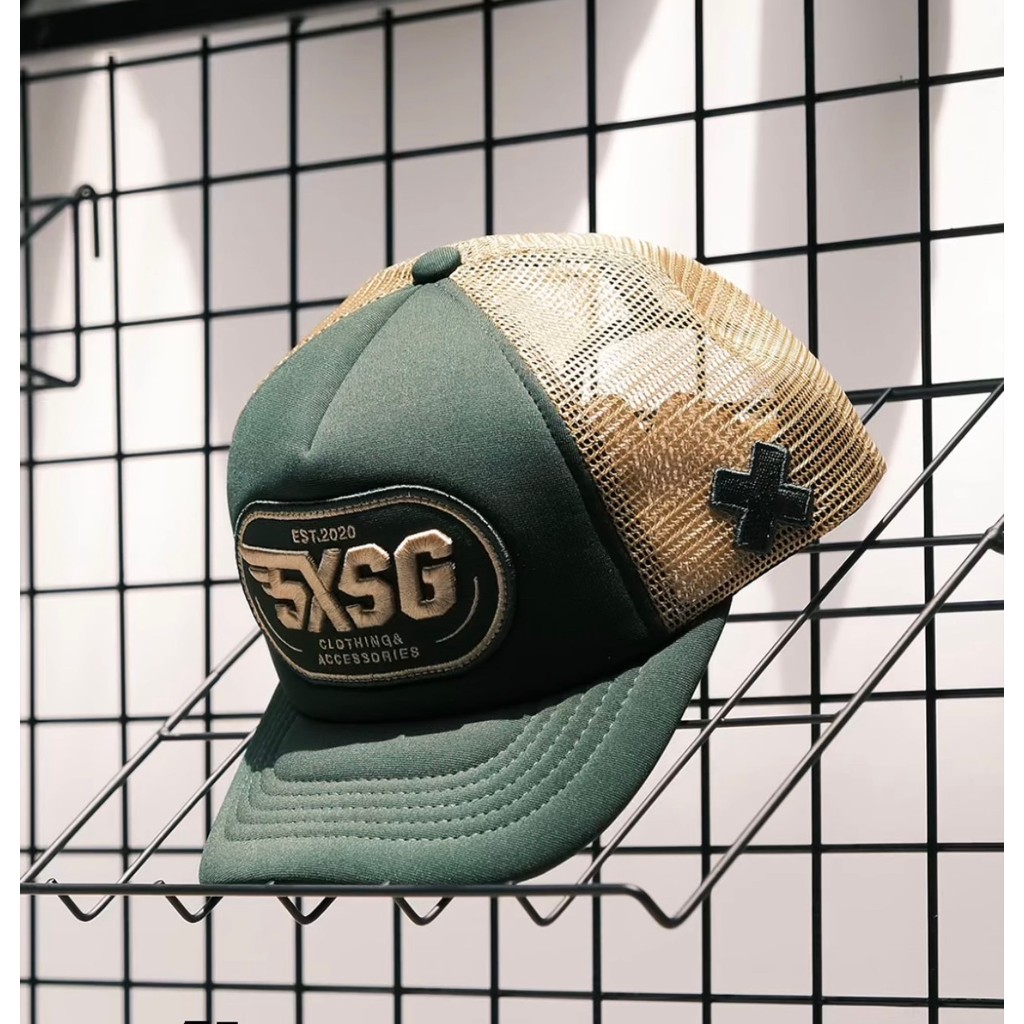 Nón/mũ lưỡi trai FIVEX-nón lưới TRUCKER CAP 5XSG-Xanh lá /Cotton-UNISEX-Nam,nữ-Trucker Hat ...