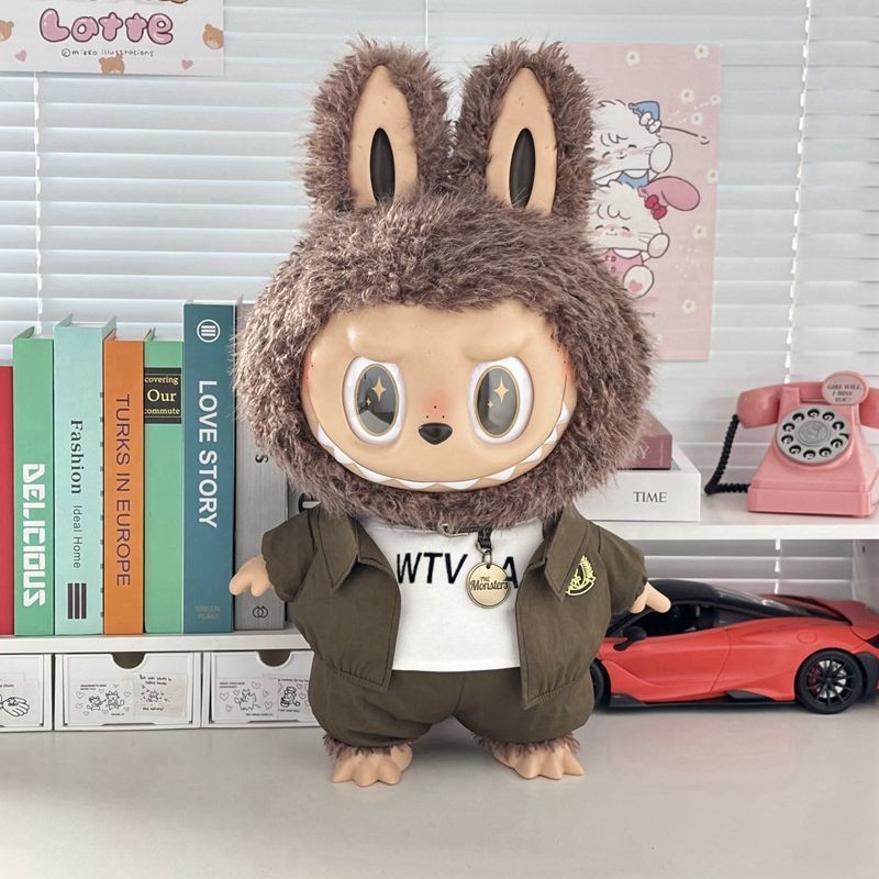 Búp bê nhồi bông LABUBU Leader 58cm, quần áo Zimomo, bộ quần áo búp bê ...