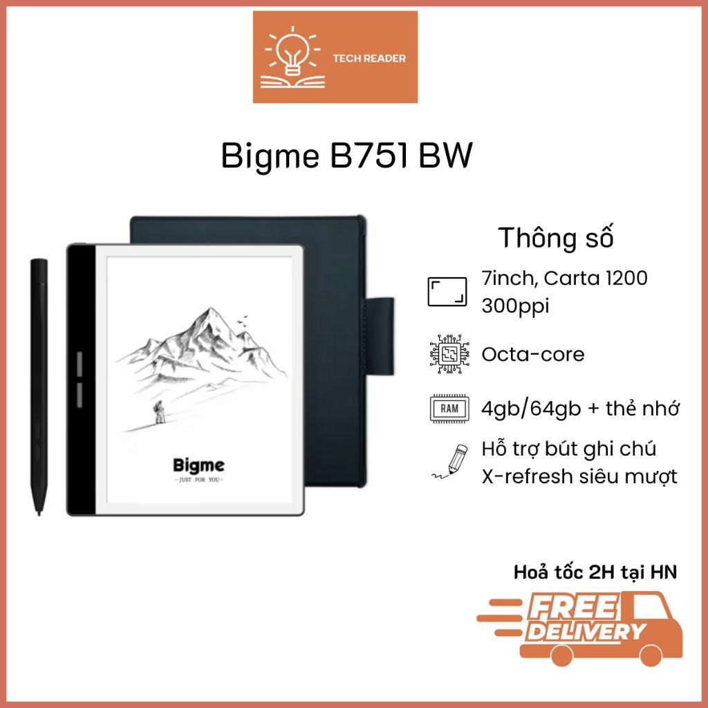 Máy đọc sách Bigme B751 Bigme Pocketnote 2 - Likenew, Màn hình Carta ...
