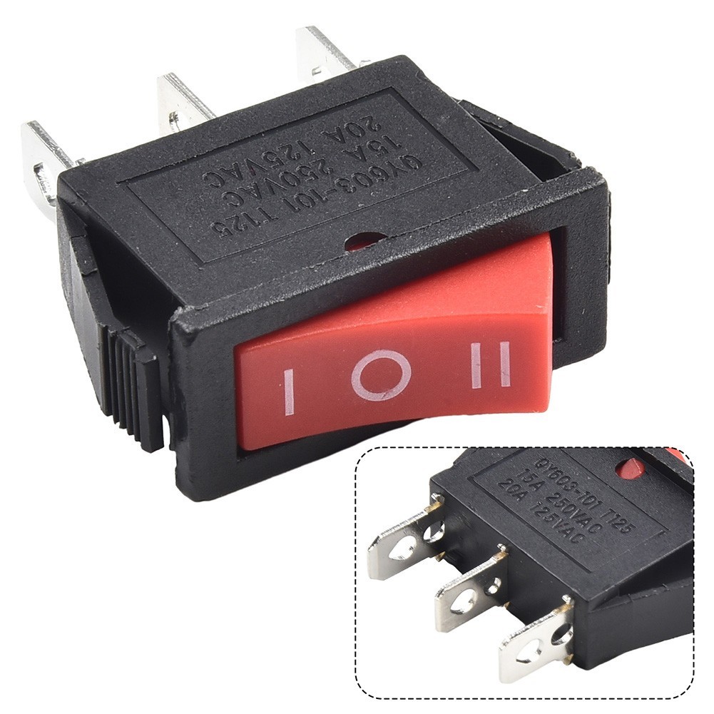 [DOLL] 1 Chiếc Rocker Switch 15A 250V 20A 125V ĐỎ ON-OFF-ON 3 Pin ...
