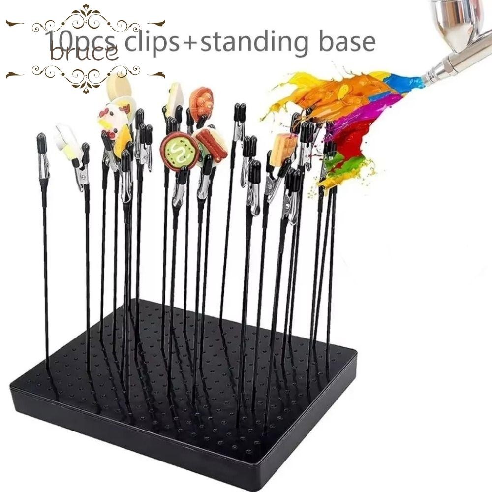 BRUCE Model Spray Stand Base, Kẹp kim loại Cá sấu Kẹp Stick Model ...