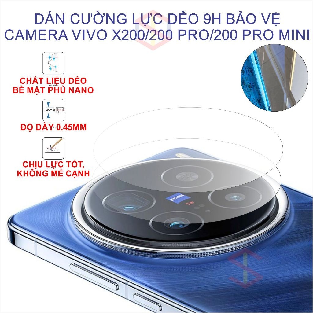 (VIVO X200/X200 Pro/ X200 Pro mini) Dán camera dẻo điện thoại VIVO ...