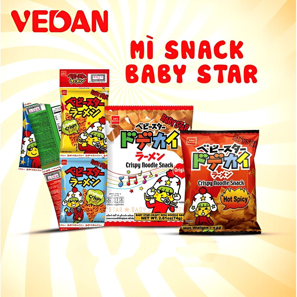 Mì snack BABY STAR nhập khẩu Nhật Bản bổ dưỡng không hóa phẩm | Shopee ...