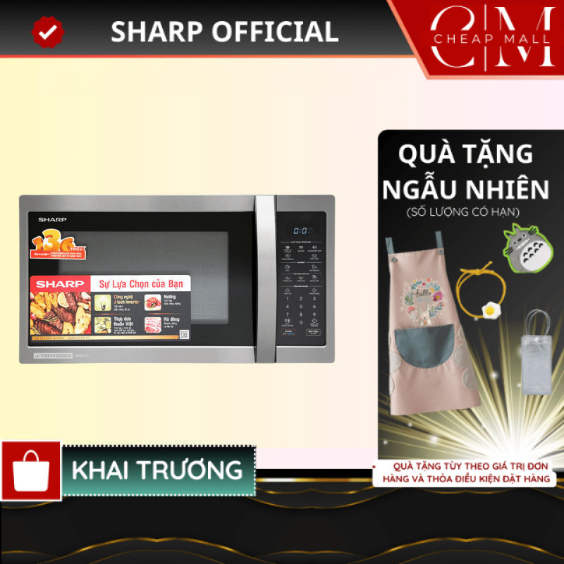 Lò vi sóng Inverter Sharp 28 Lít 1100W, giá tốt có trả góp, tiết kiệm điện R-G728XVN-BST ...