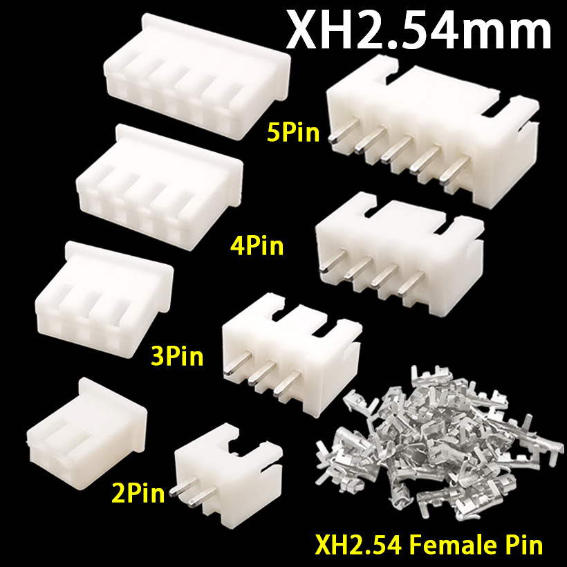 100 Cái / lốc XH2.54 Kết Nối JST 2 / 3 / 4 / 5Pin Nữ Vỏ Nhựa Cắm XH Nam ...